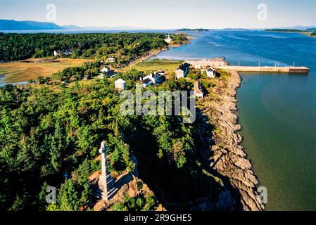 Aerial of Grosse-Ile, Quebec, PQ, Canada Stock Photo - Alamy