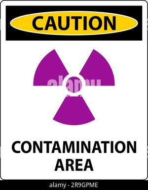 Radioactive Materials Sign Caution Contamination Area Stock Vector ...