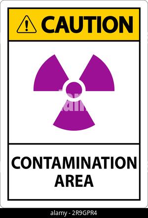 Radioactive Materials Sign Caution Contamination Area Stock Vector ...