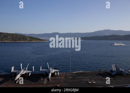 Split, Croatia. June 26, 2023. The pride of the American Navy, the most ...