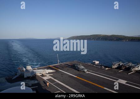 Split, Croatia. June 26, 2023. The pride of the American Navy, the most ...