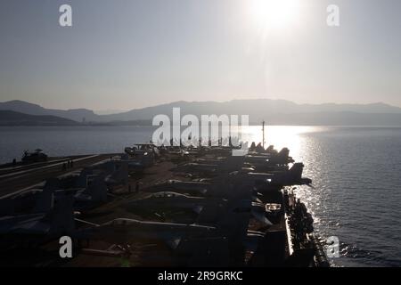 Split, Croatia. June 26, 2023. The pride of the American Navy, the most ...