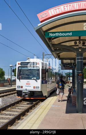 Light rail in Denver, Colorado Stock Photo - Alamy