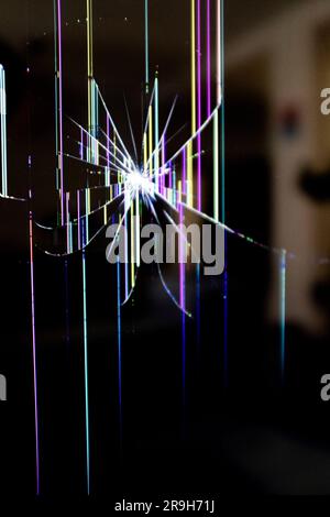 Broken Liquid Crystal Display screen with broken glass digital pattern ...