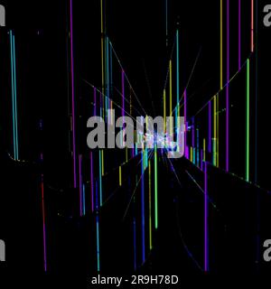 Broken Liquid Crystal Display screen with broken glass digital pattern ...
