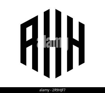 AHH letter logo design with polygon shape. AHH polygon and cube shape ...