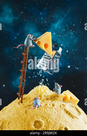 Little plasticine mice make a moon out of cheese. Pseudo-scientific ...