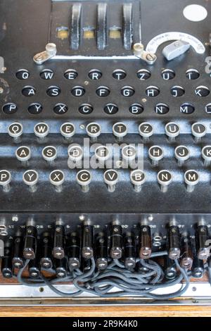 Enigma, the German cipher machine created for sending messages during ...