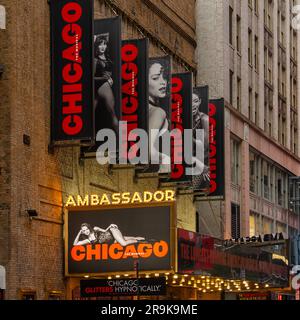 Chicago the musical at the Ambassador theater on Broadway in Manhattan ...