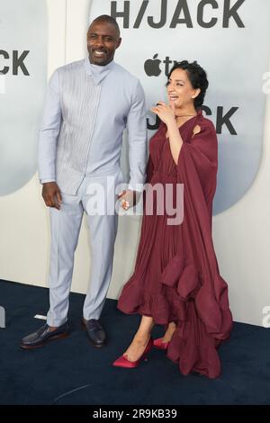 Idris Elba and Archie Panjabi attending the world premiere of Apple TV+ ...