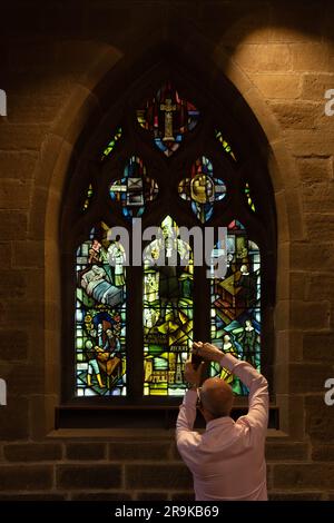 Plague Window, Eyam St Lawrences Parish Church, Eyam, Derbyshire ...