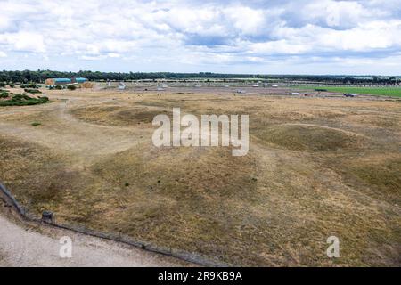 Viking ship burial at Sutton Hoo Stock Photo - Alamy