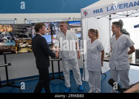 Marseille, France. 27th June, 2023. Men from the Bataillon des Marins ...