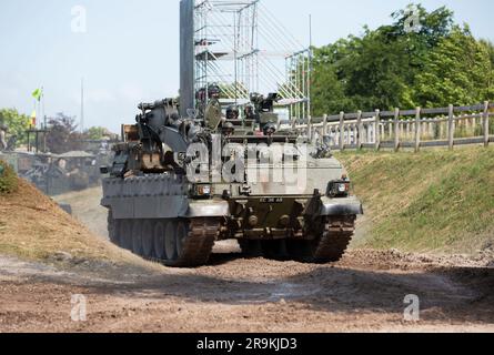 Trojan Armoured Vehicle Royal Engineers (AVRE). Tankest 23 Bovington ...