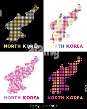 North Korea map collection. Borders of North Korea for your infographic ...