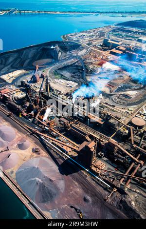 Aerial image of steel mill in Hamilton, Ontario, Canada Stock Photo - Alamy