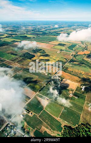 Aerial image of farms Niagara Peninsula, Ontario, Canada Stock Photo ...
