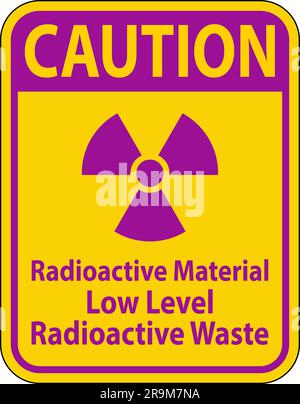 Caution Sign Radioactive Materials, Low Level Radioactive Waste Stock ...