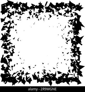 Shatter and destruction dark square effect. Abstract cloud of pieces ...