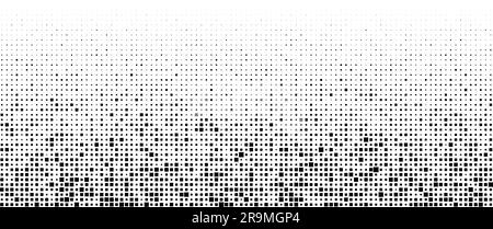 Grunge bitmap pixel texture. Square noise particles background. Abstract dotted fading pattern ...