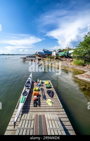 Preparing for a kayaking trip in Helsinki, Finland Stock Photo - Alamy