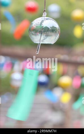 Wind bells, furin in Japanese, make cool sounds during Enshu Sanzan ...