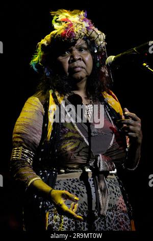 Australian Aboriginal artist Ruby Hunter performs as part of the multi ...