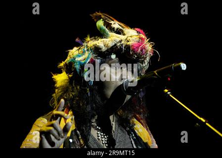 Australian Aboriginal artist Ruby Hunter performs as part of the multi ...