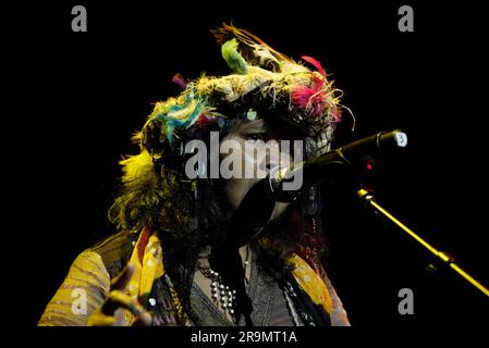 Australian Aboriginal artist Ruby Hunter performs as part of the multi ...