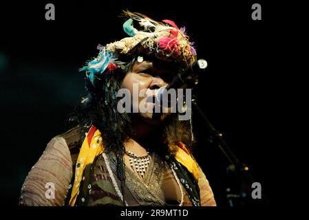 Australian Aboriginal artist Ruby Hunter performs as part of the multi ...