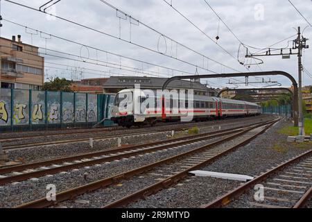 A Trenitalia intercity train, leaving Rome Central Station, May 2023 ...