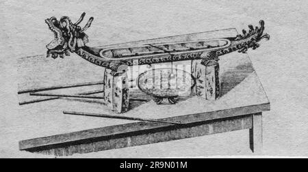 clock, fire / candle clocks, Chinese candle clock, wood with incense ...