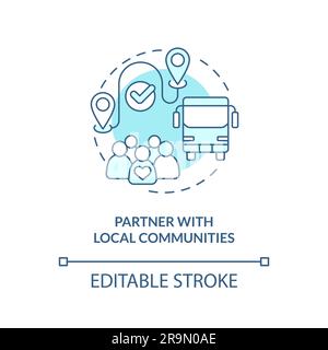 Partner with local communities concept icon Stock Vector Image & Art ...