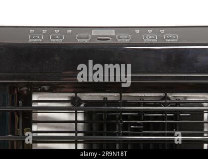 Black mobile air conditioning unit, small air heat pump isolated Stock ...