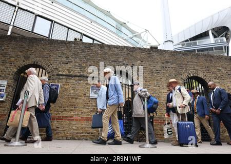 MCC members queue outside Lord's, London, ahead of the England v New ...