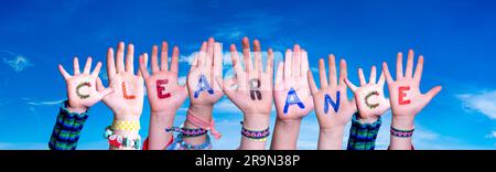 Children Hands Building Colorful English Word Childhood. Snowy Winter ...