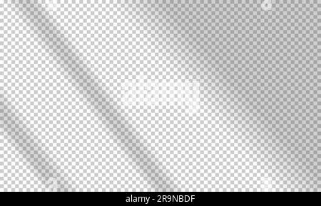 Vector illustration with shadow overlays on transparent background. Window frame shadows for ...