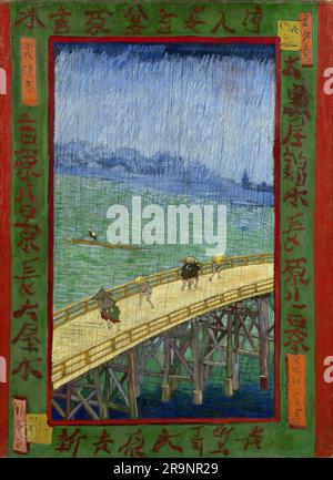 Bridge in the Rain (after Hiroshige) 1887 Vincent van Gogh Japanese ...