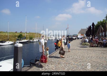 Marina (Binnenhaven) with sailing ships, motorboats near the Veerse ...