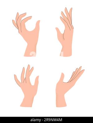 Shadow hand ok and pointing gestures, human arm shades overlay effect ...