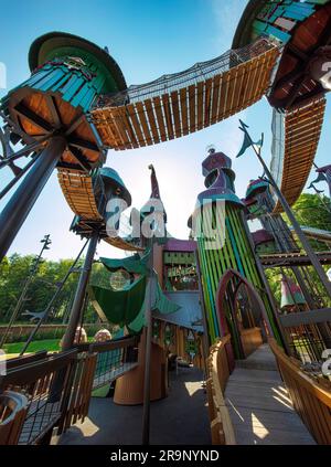 Daytime views of Lillidorei Village at The Alnwick Garden in Alnwick ...