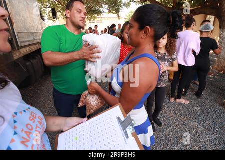 The Poor families in Planltina receiving packages of food Stock Photo ...