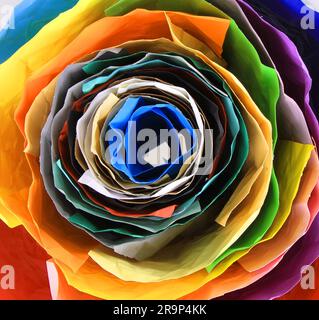 color paper roll as very nice rainbow background Stock Photo - Alamy