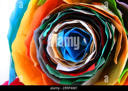 color paper roll as very nice rainbow background Stock Photo - Alamy