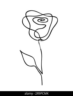 curve rose vector logo design template, beauty icon, floral abstract ...