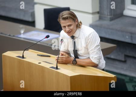 N-VA's Axel Ronse pictured during a plenary session of the Chamber at ...