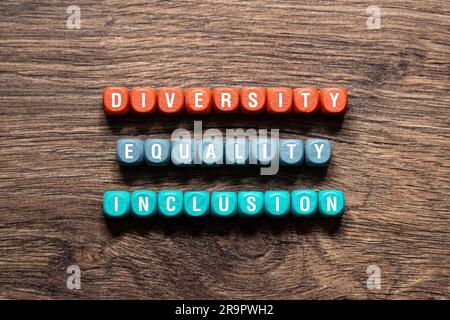 Inclusion - word concept on building blocks, text Stock Photo - Alamy