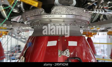 Artemis II European Service Module. Technicians at NASA’s Kennedy Space ...