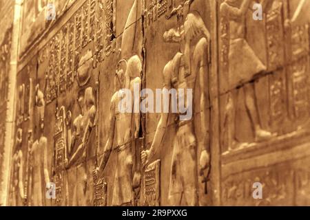 Relief, Pharaoh and Deities, Temple of Khonsu, Karnak Temple Complex ...