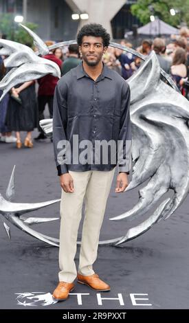 Wilson Mbomio attending the UK premiere of The Witcher season 3, at the ...